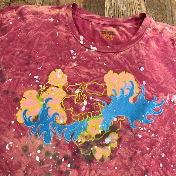 Grail | Tops | Grail Vintage Skull Splatter Distressed Tshirt Y2k Xxl ...